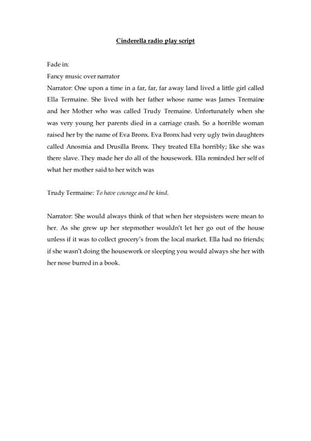 Radio drama script | DOC | Phone Services | Home Utilities