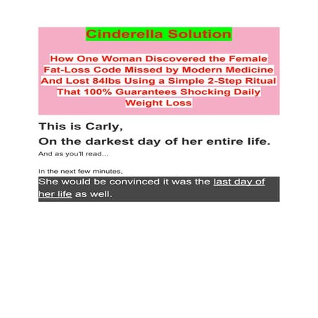 Cinderella solution | PDF