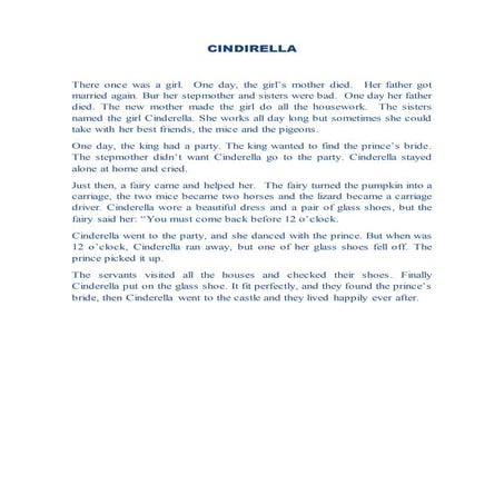 Cinderella story | DOCX