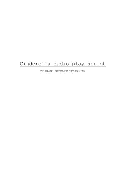 Cinderella Radio Play Script Final Pdf