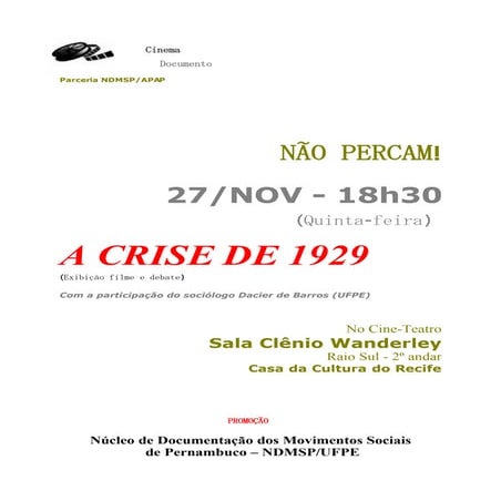 Cinema Documento Cartaz | DOC