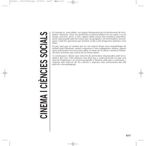 Cinema i Ciències Socials 1rESO | PDF