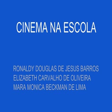 Cinema na escola | PPTX