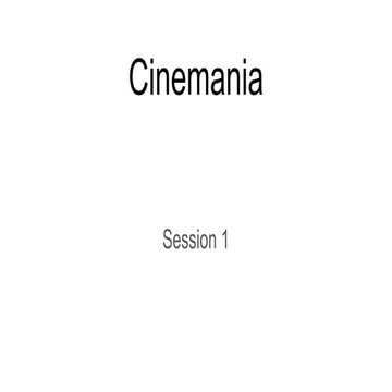 Cinemania lesson 1 slides | PPT
