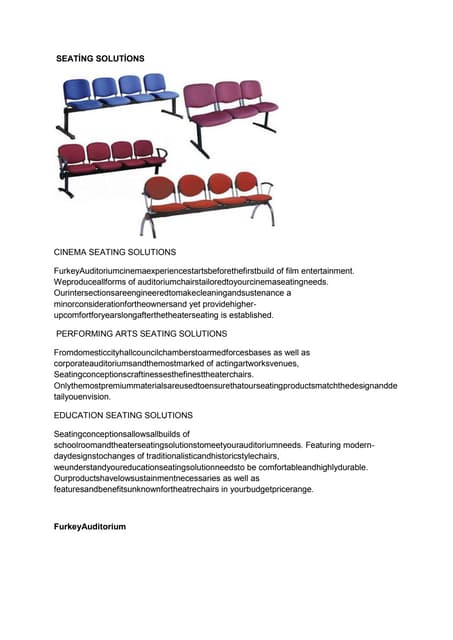 Auditorium seating | DOCX | Theater Venues | Attractions