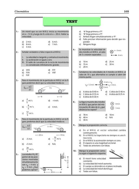 Ejercicios Resueltos Cinematica 3 Movimiento Fsica