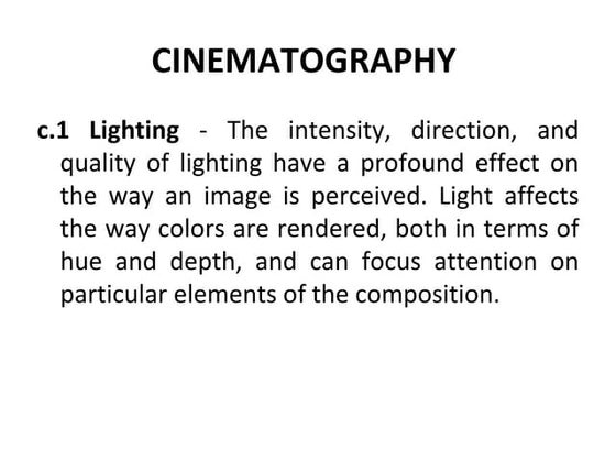 Technical elements of film | PPT