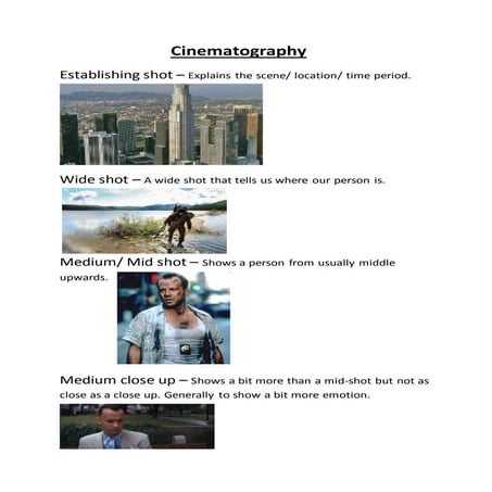 AS Media - Camera Shots & Angles | PPTX