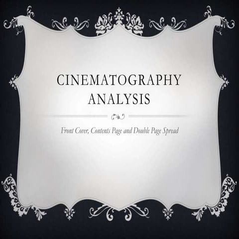 Cinematography analysis | PPTX