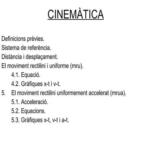Cinemàtica | PPT