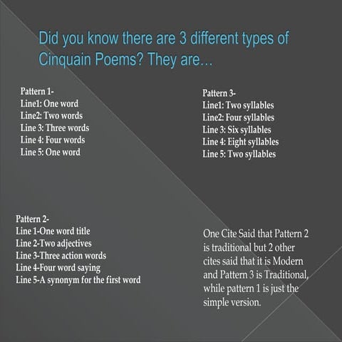 Cinquain | PPTX