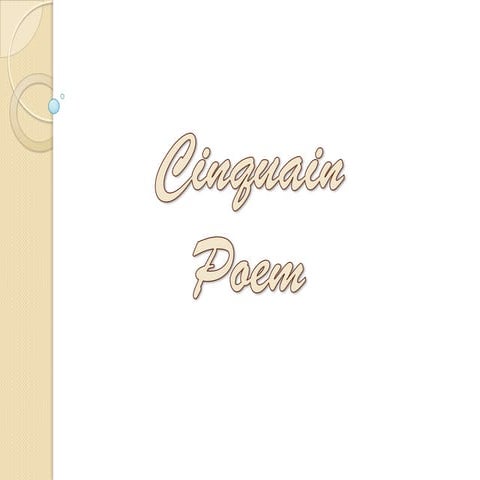 Cinquain | PPTX
