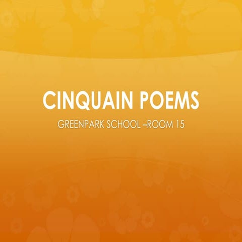 Cinquain poem | PPTX