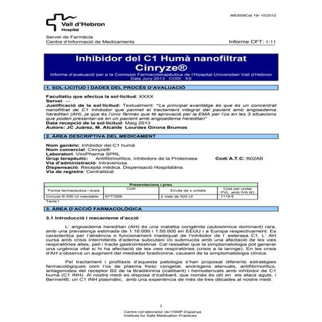 Cinryze | PDF