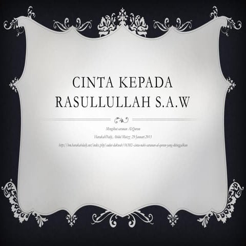 Cinta kepada rasulullah | PDF