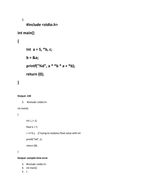 Lect08 exercises | PPTX