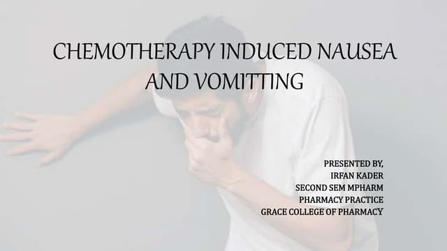 Nausea and vomiting | PPTX