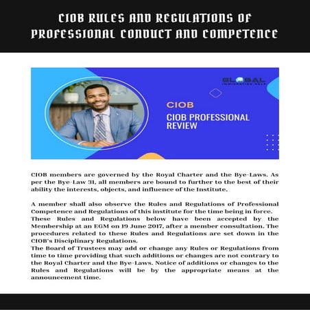 CIOB RULES AND REGULATIONS OF PROFESSIONAL CONDUCT AND COMPETENCE.pdf