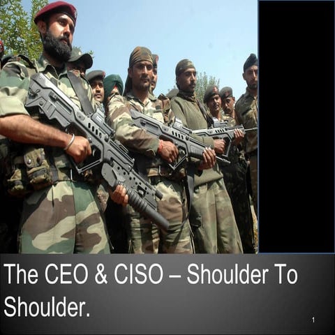 The CEO & CISO - Shoulder To Shoulder | PPT
