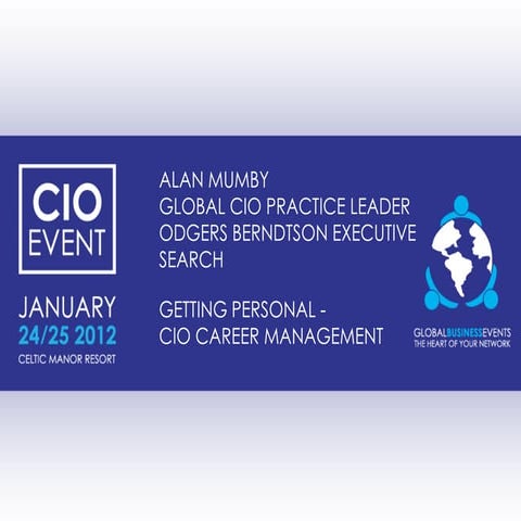 GETTING PERSONAL - CIO CAREER MANAGEMENT | PPTX