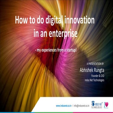 How To Do Digital Innovation In An Enterprise | PPT
