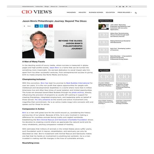 Jason Binn’s Philanthropic Journey: Beyond The Gloss | PDF