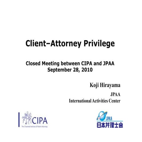 Client Attorney Privilege | PPTX