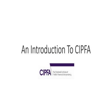 An Introduction to CIPFA | PPTX | Business Administration | Business