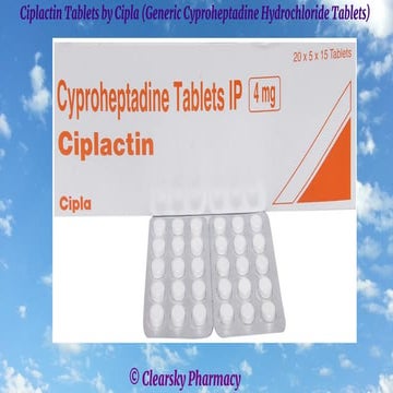 Ciplactin Tablets by Cipla (Generic Cyproheptadine Hydrochloride ...