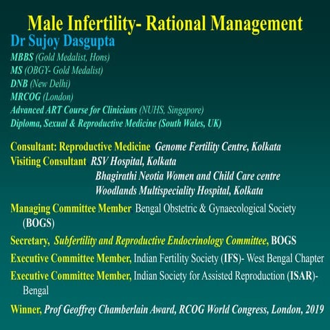 Male Infertility- Recent Updates | PPTX