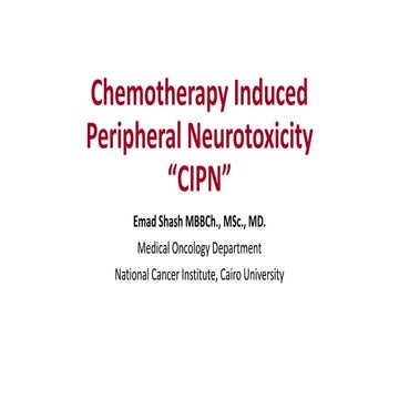 Chemotherapy Induced Peripheral Neuropathy | PDF