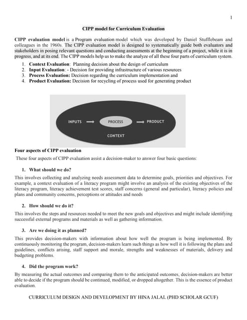 Stakes Model Of Curriculum Evaluation Ppt