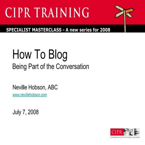 How To Blog | PPT