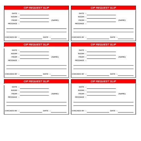CIP - Request slip notice | PDF