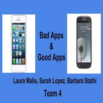 Bad Apps vs Good Apps | PPT