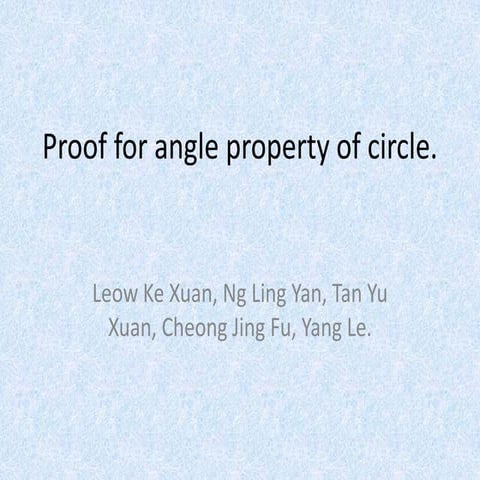 A) proving angle properties of circles 1 | PPT