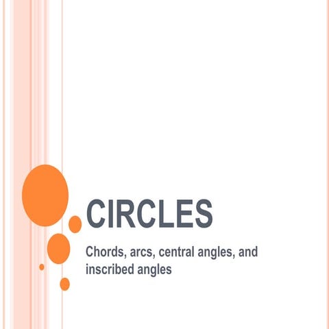 knowing what is CIRCLE AND ITS CORRESPONDING PARTS | PPT