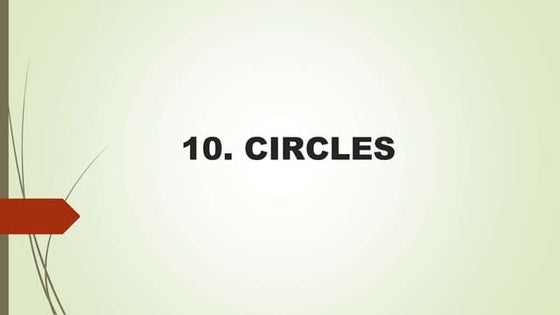 circles- maths-class 10th-ppt | PPTX | Geography | Science