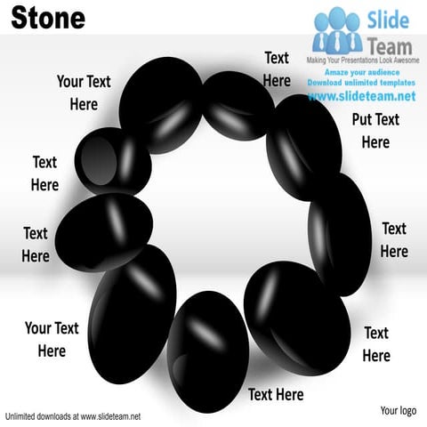 Circle of stones power point slides and ppt diagram templates | PDF