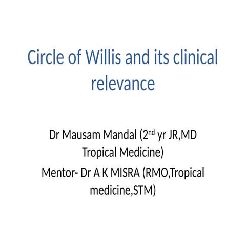Circle of willis | PDF