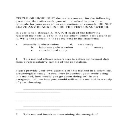 CIRCLE OR HIGHLIGHT the correct answer for the following questions.docx
