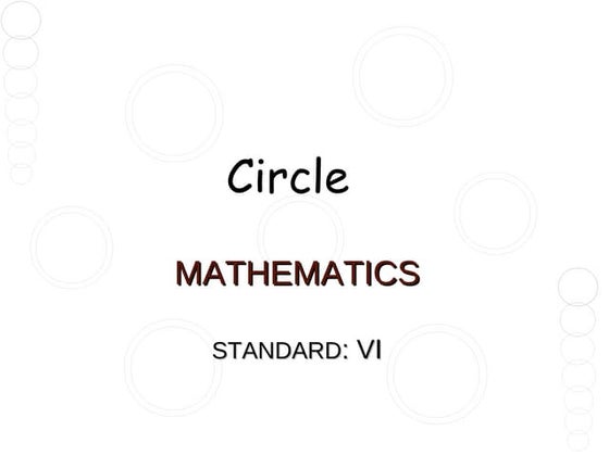 Circle - Basic Introduction to circle for class 10th maths. | PPT ...