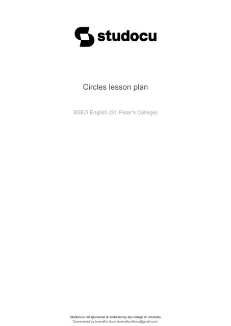 Detailed lesson plan in mathematics 7 (circles) | DOCX