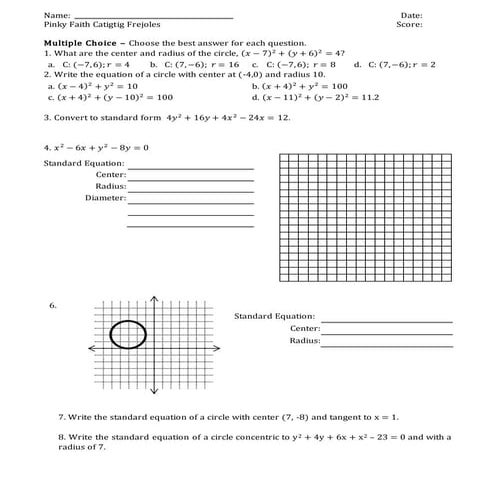 Circle test | PDF
