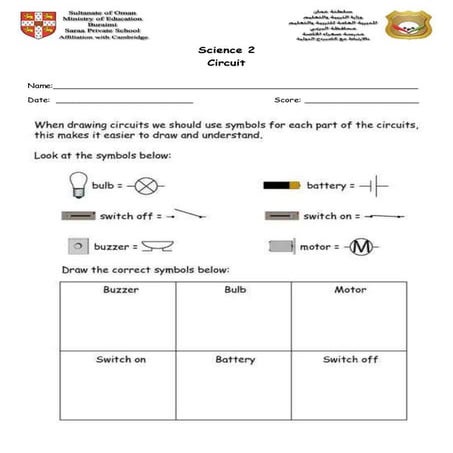 Circuit worksheet | DOCX