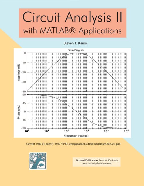 Circuit Analysis Ii With Matlab Steven T Karris Pdf