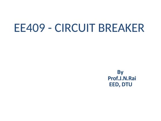 Circuit Breaker : Types | PPT | Physics | Science