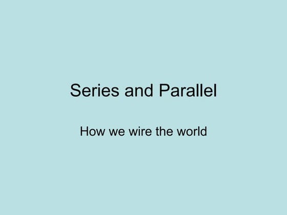 Series and Parallel Circuits | PPT | Computer Networking | Computing
