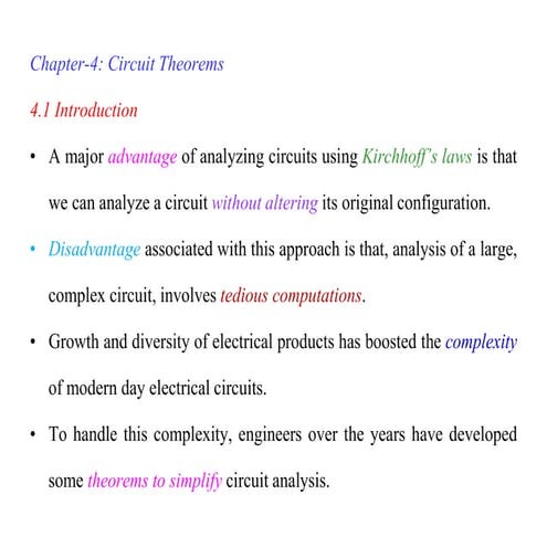 Circuit Theorems Linear Circuit Analysis Pdf Computer Networking