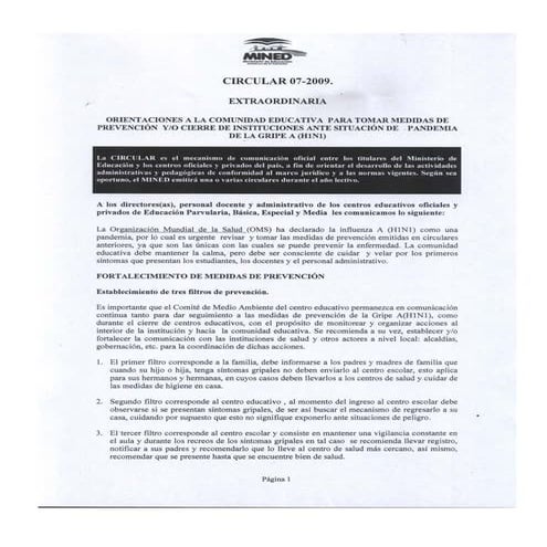 Circular 07 2009 Extraordinaria 0 | PDF